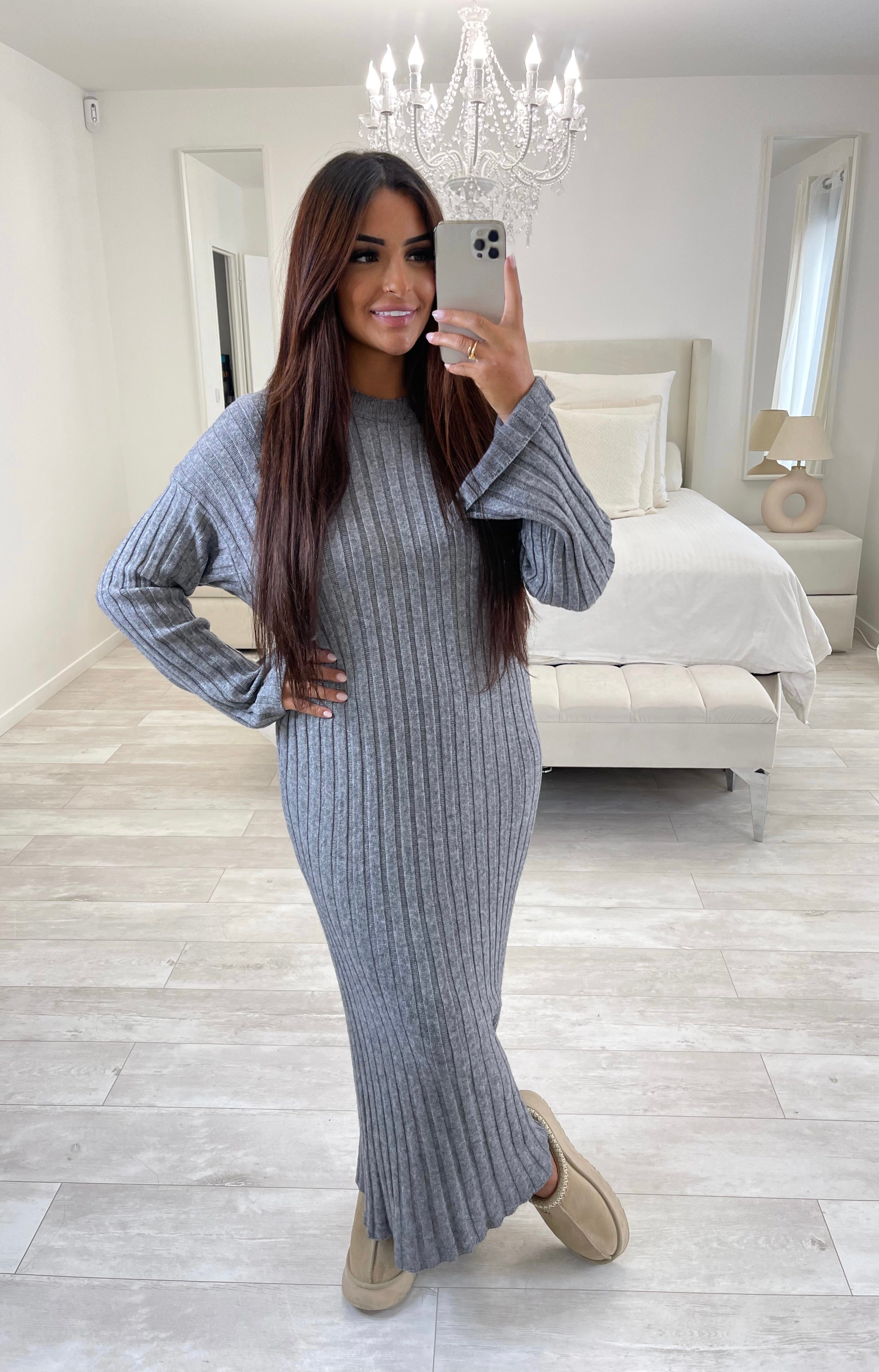 Robe Emna gris – Ilyansarah